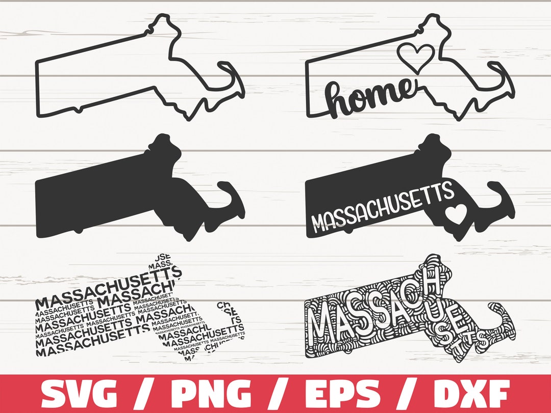 Massachusetts State SVG / Cut File / Cricut / Clip Art / Commercial Use ...