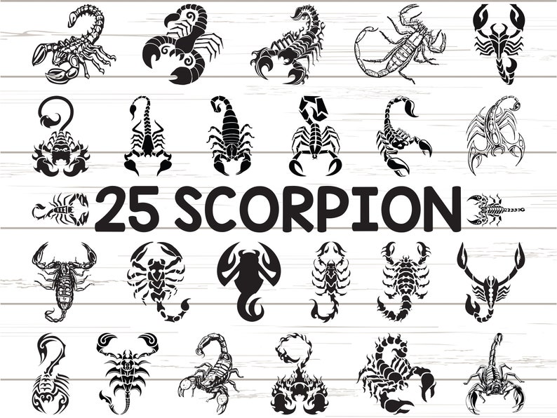 Escorpión SVG/ Escorpión Clipart/ Archivos de corte/ Cricut/ Silueta ...