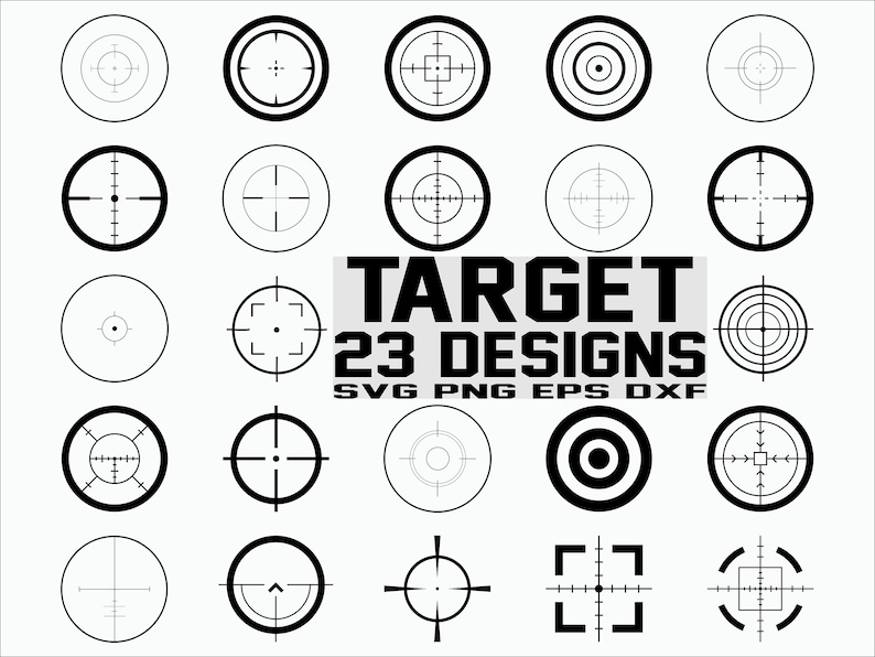 Target SVG/ Bullseye SVG/ Shooting Target SVG/ Clipart/ Cut Files ...