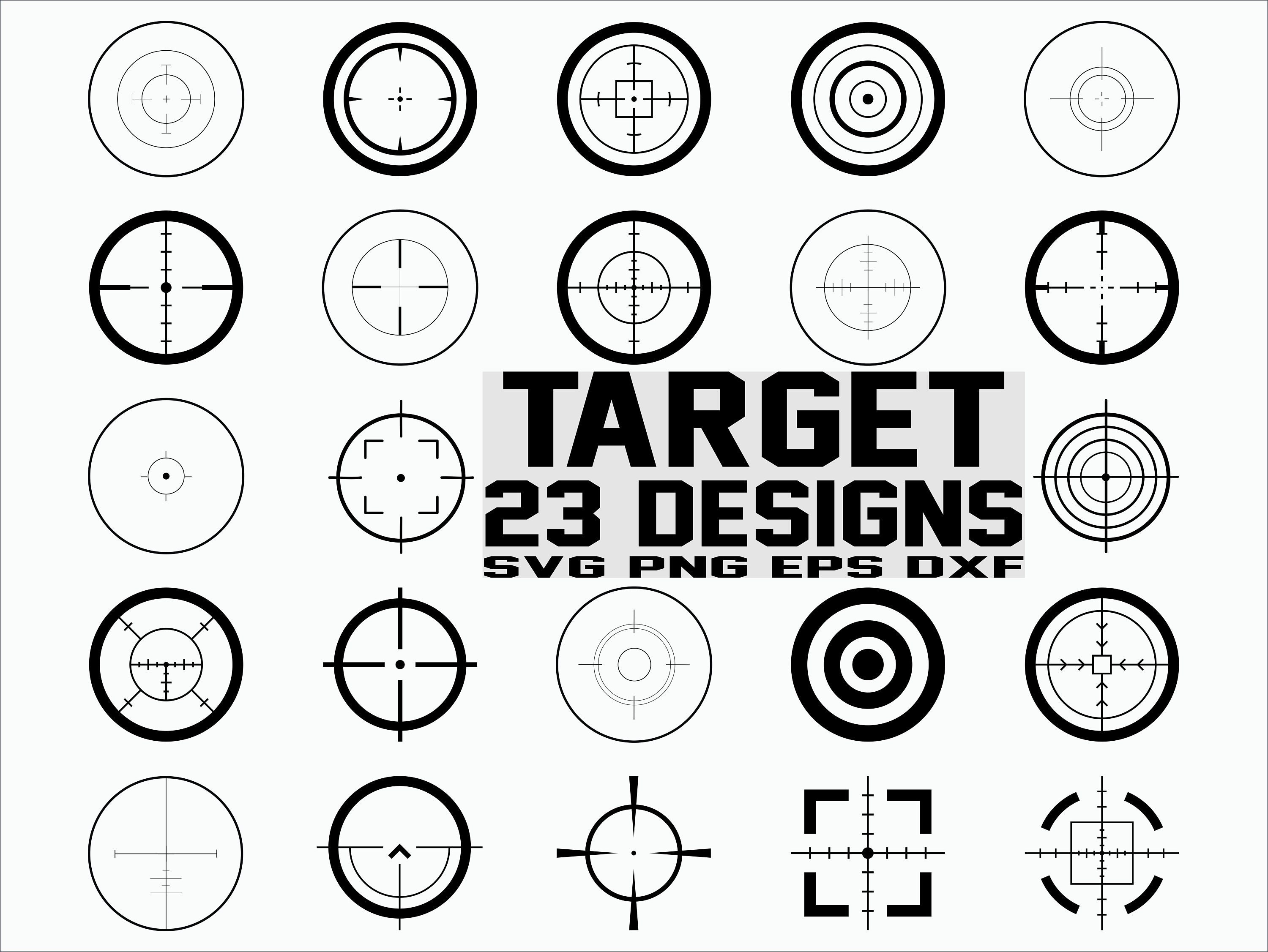 Target SVG/ Bullseye SVG/ Shooting Target SVG/ Clipart/ Cut Files ...