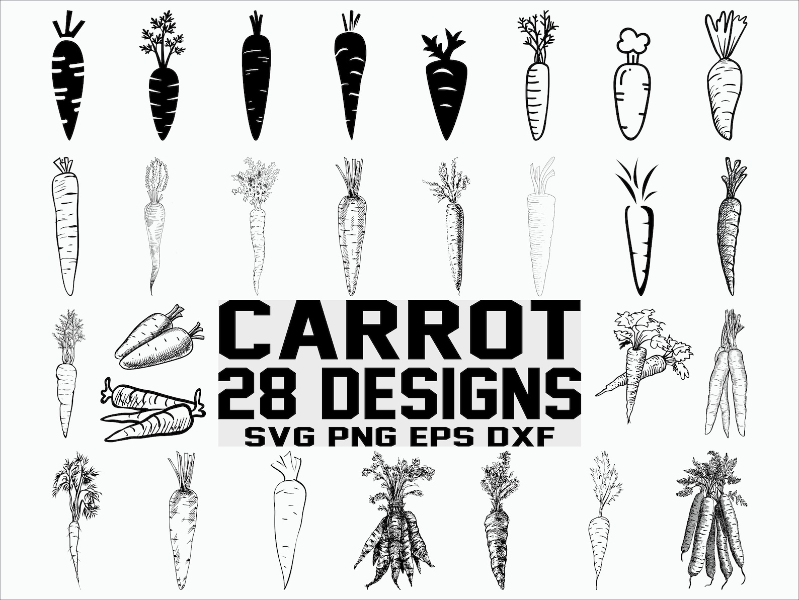 Carrot SVG/ Carrot Clipart/ Vegetable Svg/ Cut Files/ Cricut ...