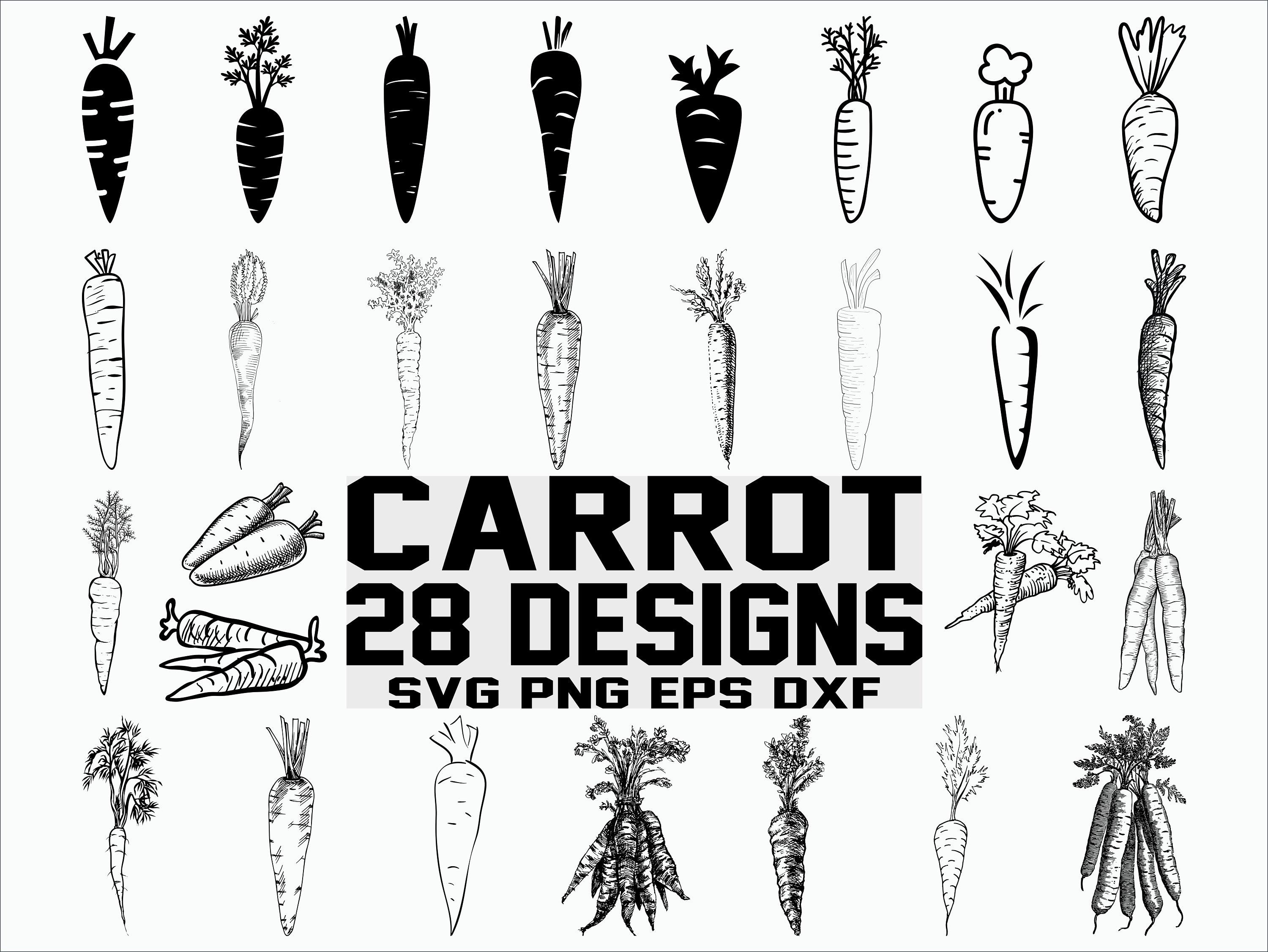 Carrot Silhouette Vector