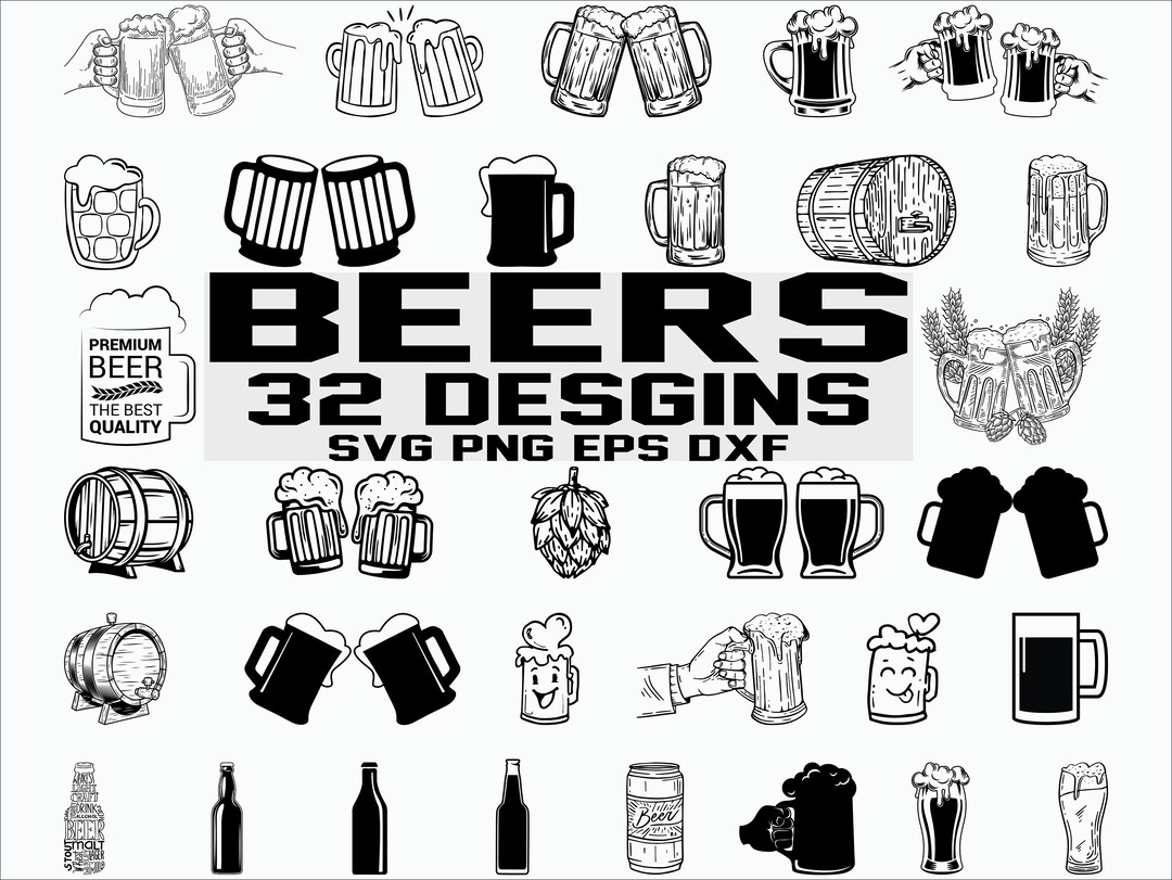 Beers Svg/ Decorative Beers/ Beers Bottles Svg/ Cheers Svg/ Clipart ...