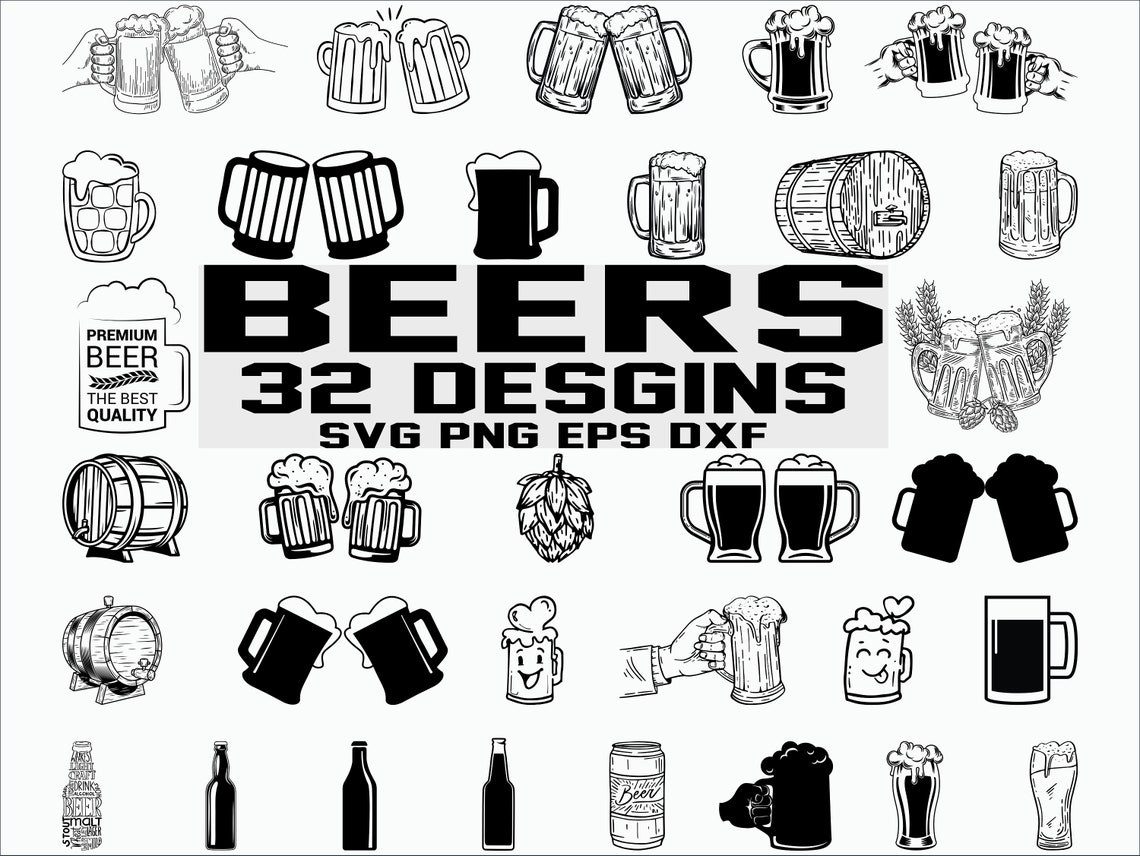 Beers Svg/ Decorative Beers/ Beers Bottles Svg/ Cheers Svg/ Clipart ...