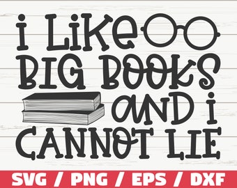 I Like Big Books and I Cannot Lie SVG Cut File Commercial - Etsy