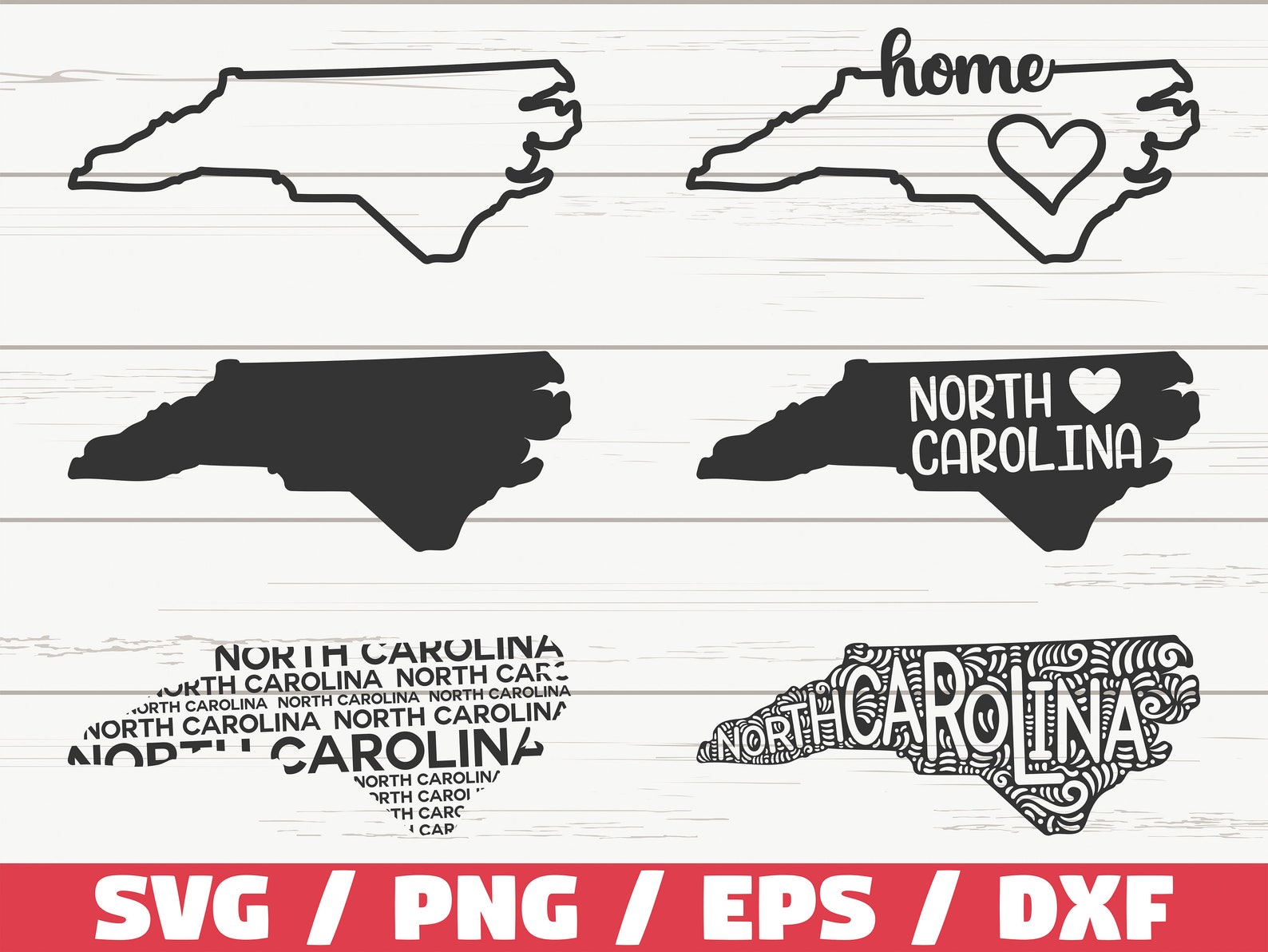 North Carolina State SVG / Cut File / Cricut / Clipart / - Etsy