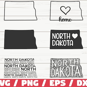 North Dakota State SVG / Cut File / Cricut / Clip Art / - Etsy