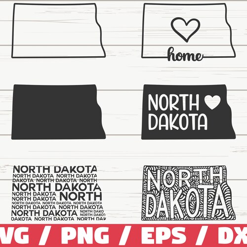 North Dakota State SVG / Cut File / Cricut / Clip Art / - Etsy