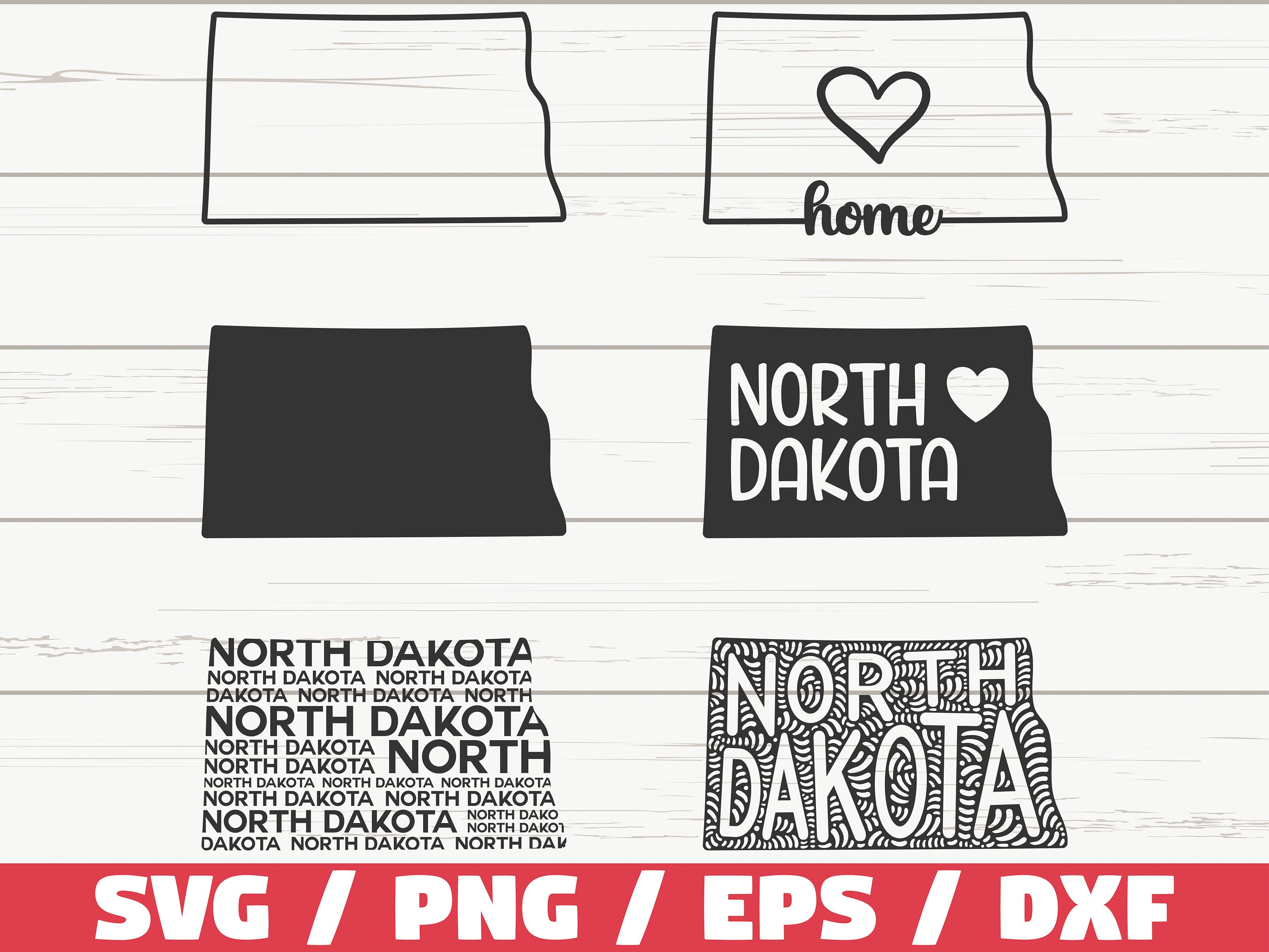 North Dakota State SVG / Cut File / Cricut / Clip Art / - Etsy