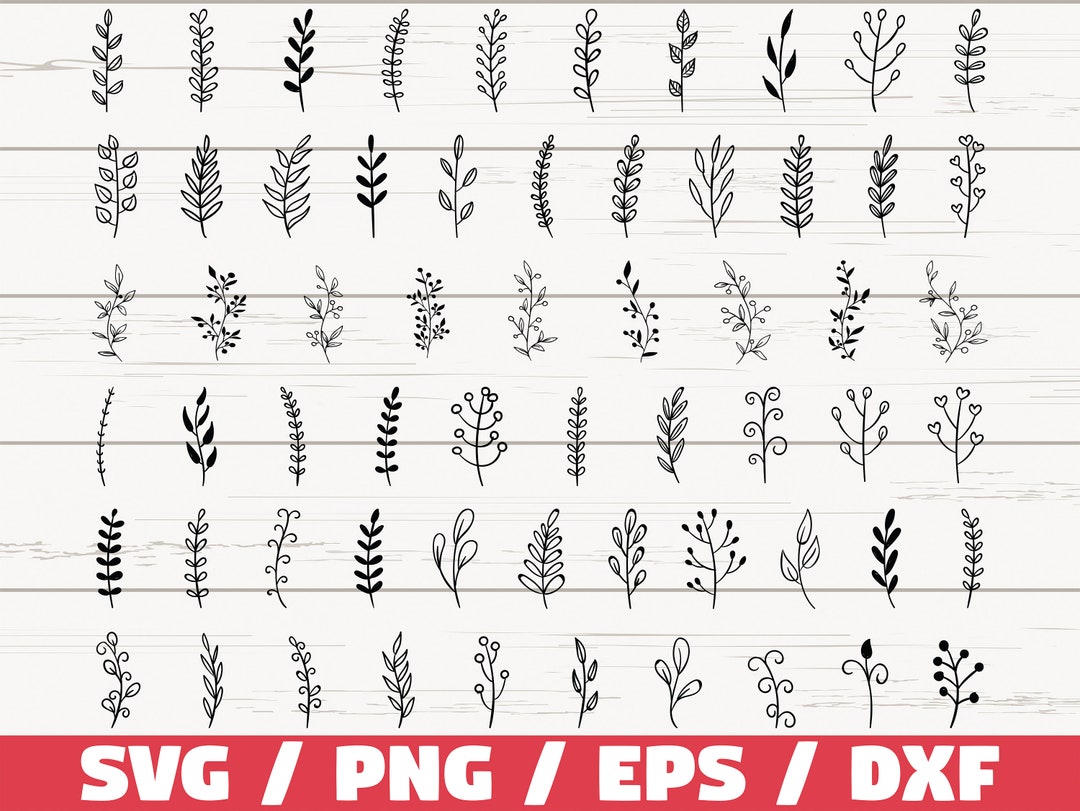 61 Leaf Svg File/ Leaves Svg File/ Branches Svg File/ Leaves Clipart ...