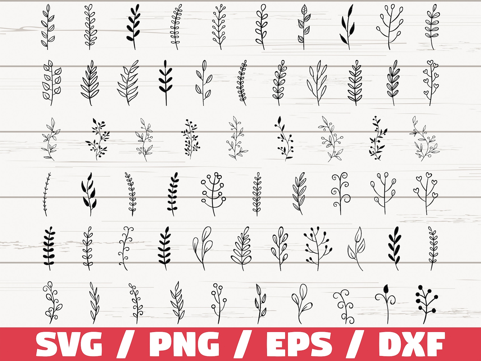 61 Leaf Svg File/ Leaves Svg File/ Branches Svg File/ Leaves - Etsy