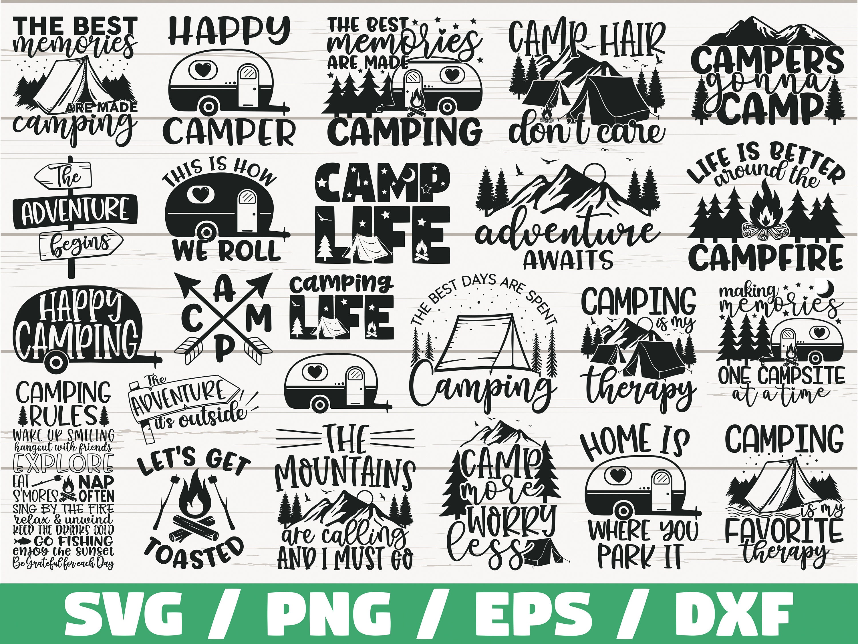 Camping Bundle SVG / Camp Life SVG / Camping Svg / Camping Shirt ...