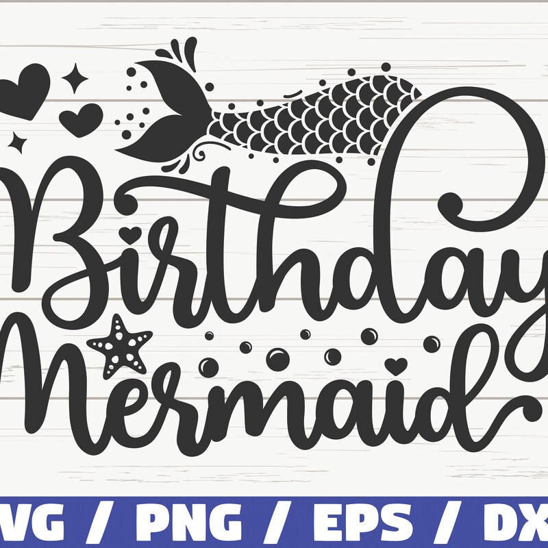 Mermaid Birthday Svg - Etsy