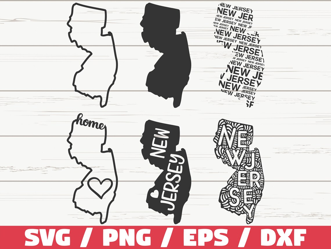 New Jersey State SVG / Cut File / Cricut / Clip Art / - Etsy