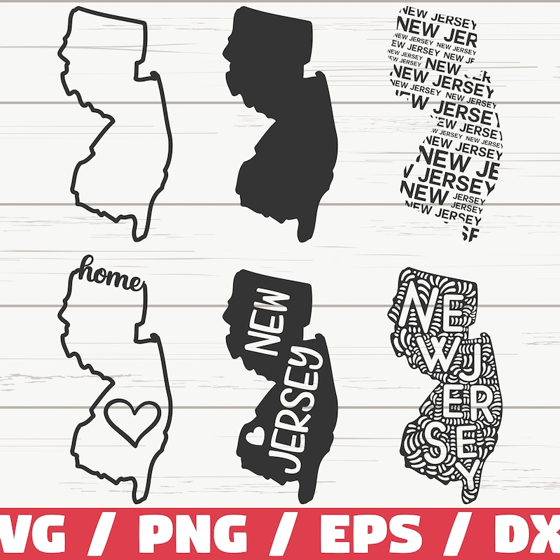 New Jersey Svg - Etsy