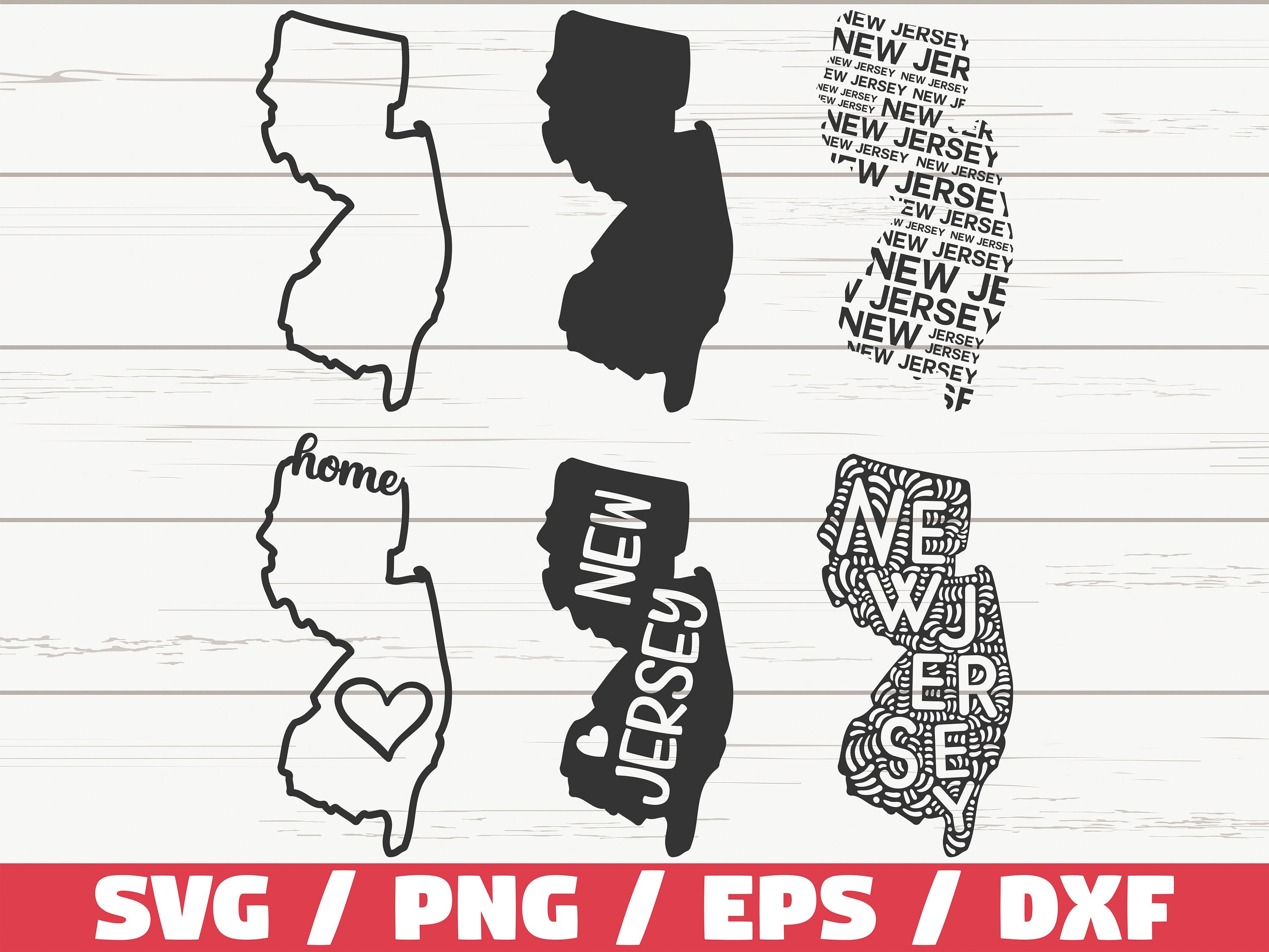 New Jersey State SVG / Schnittdatei / Cricut / Clip Art / - Etsy.de