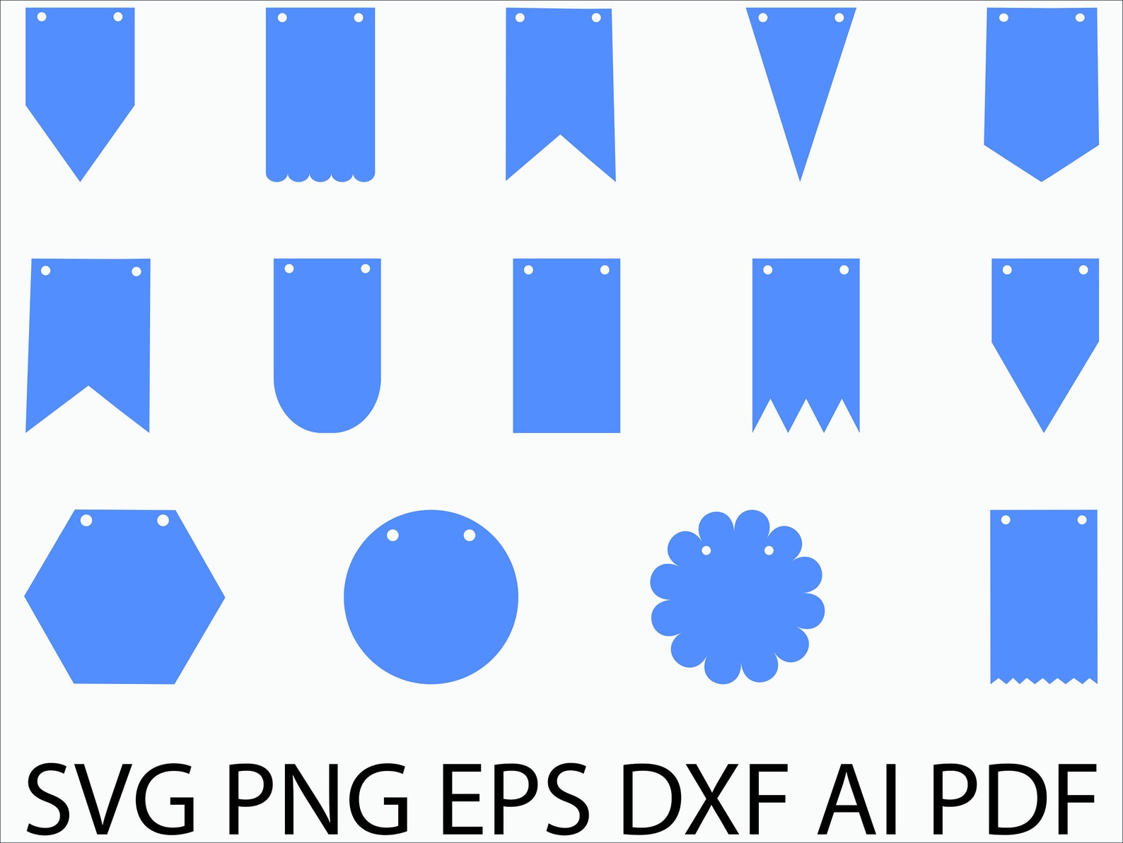 Bunting Banner Flag Svg Bunting Banners Svg Banners Svg Etsy