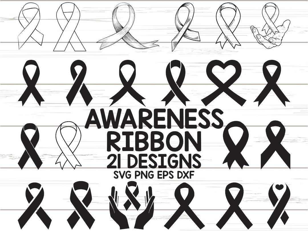 Awareness Ribbon Svg/ Breast Cancer Svg/ Ribbon Svg/ Cancer Ribbon Svg ...