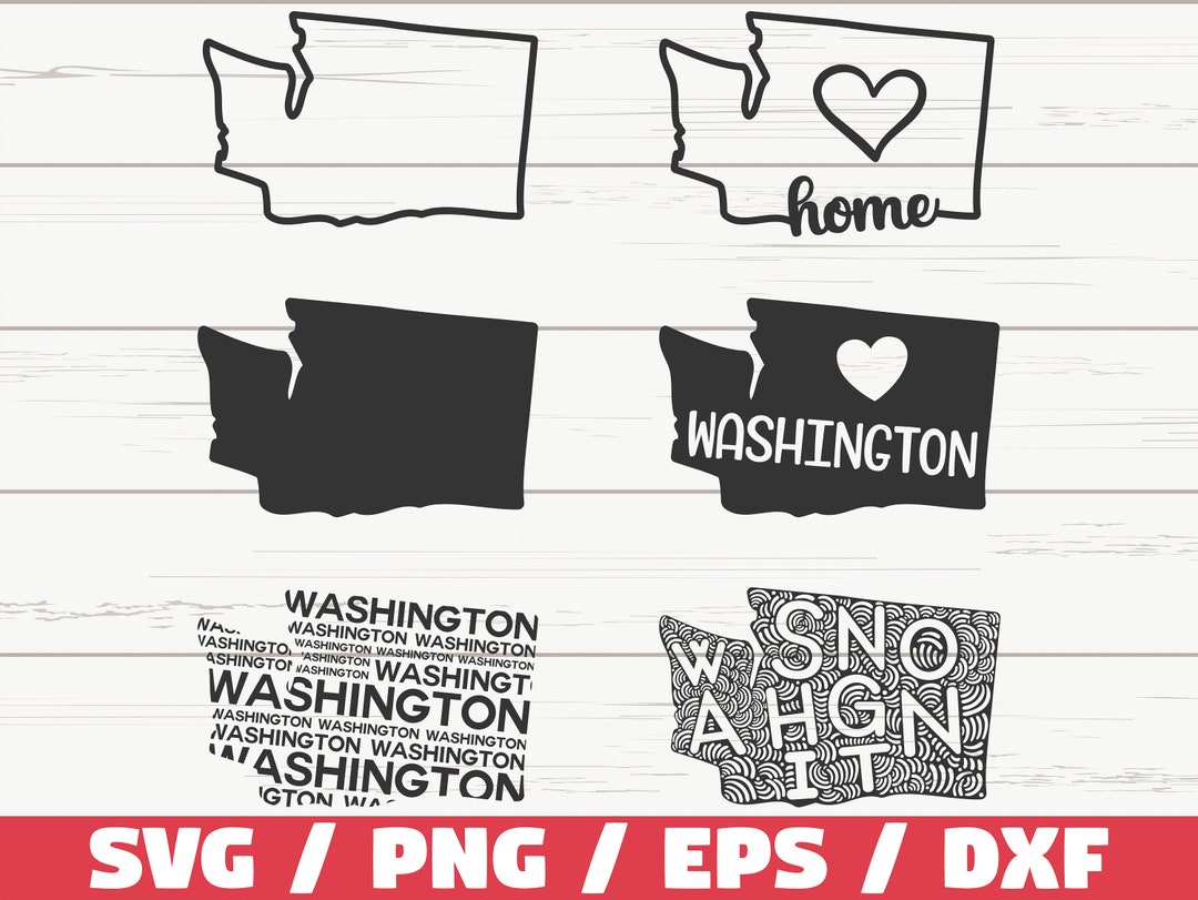 Washington State SVG / Cut File / Cricut / Clip Art / Commercial Use ...