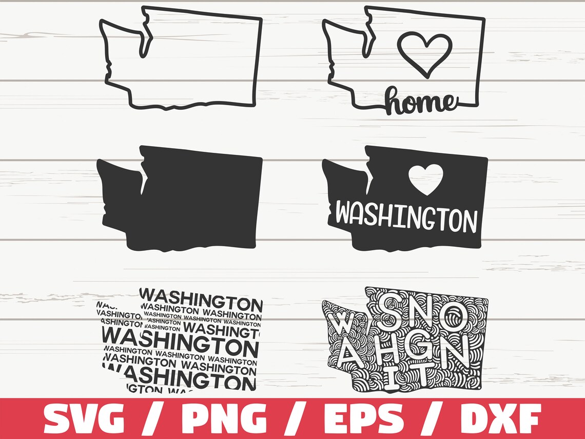 Washington State SVG / Cut File / Cricut / Clip Art / | Etsy