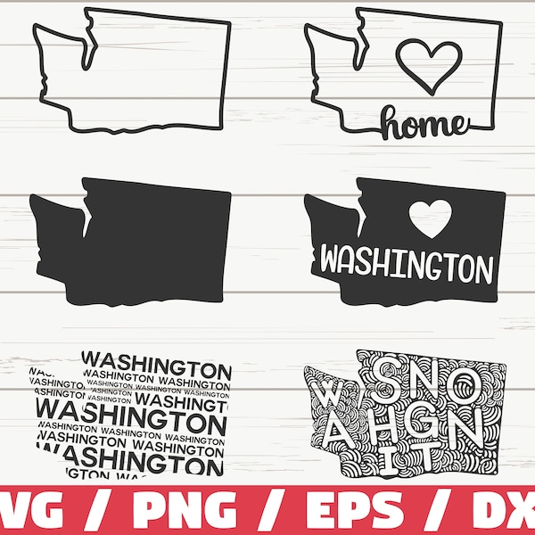 Wa State Outline File - Etsy