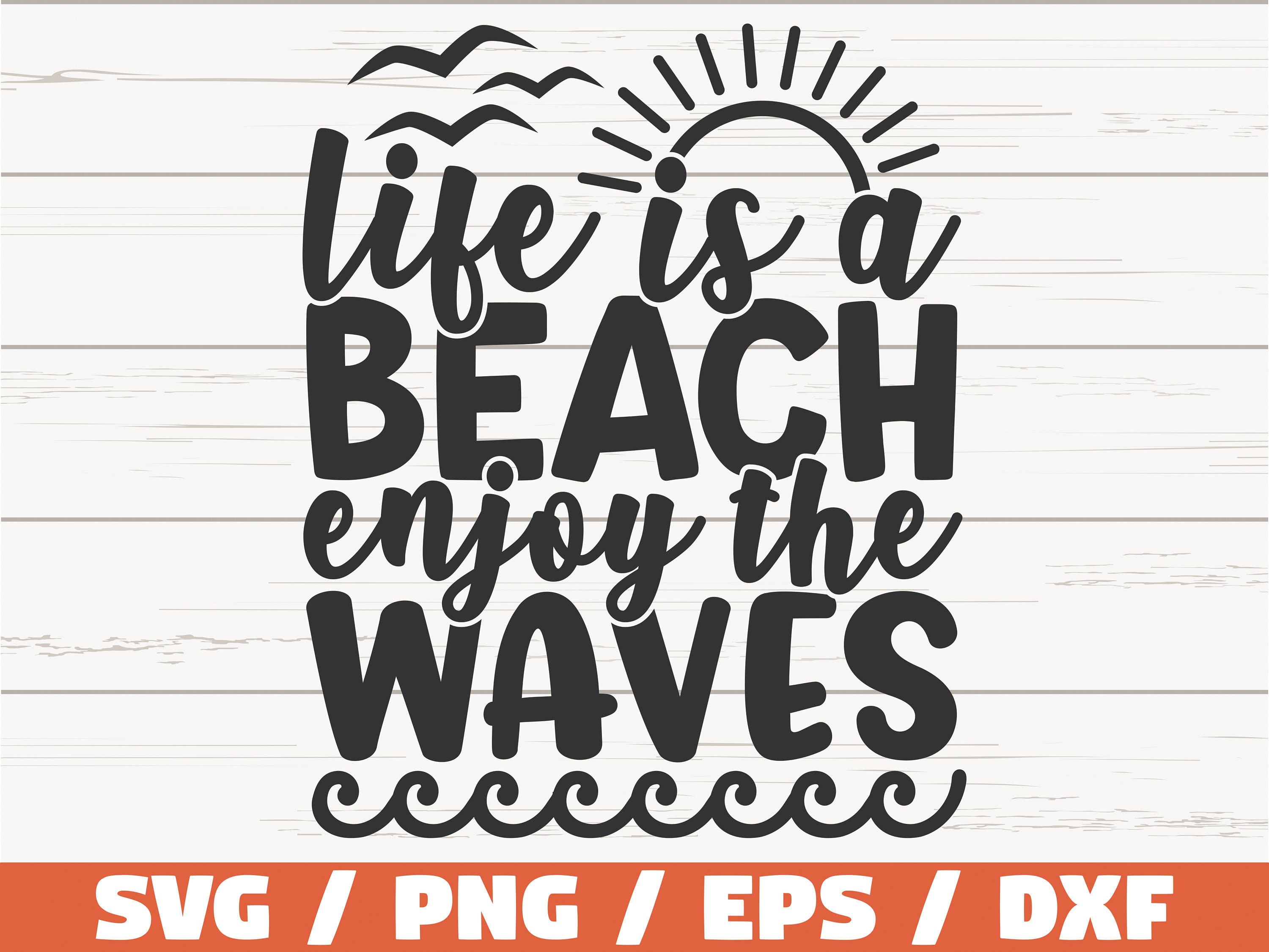 Instant Download Cuttables Digital Files Life's a Beach SVG PNG Cricut ...