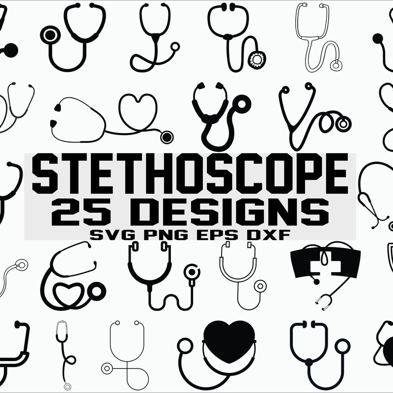 Stethoscope Svg - Etsy
