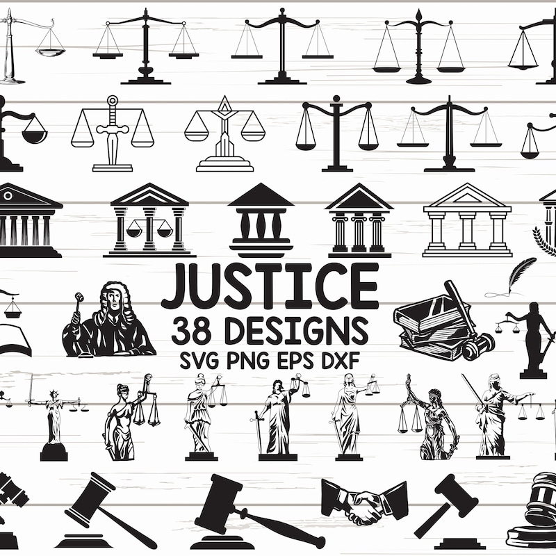 Scale of Justice Svg - Etsy