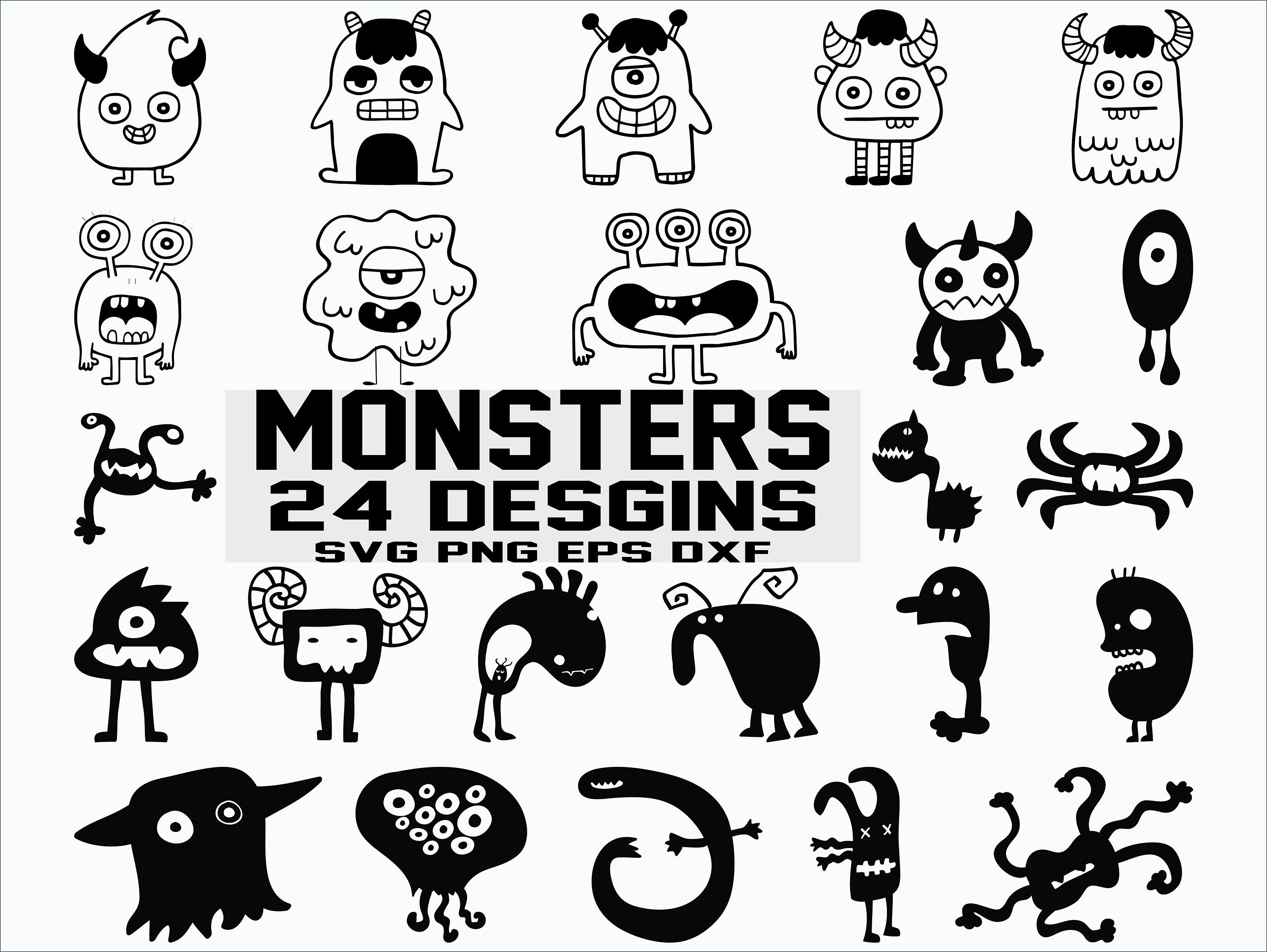 Monster SVG/ Baby Monster/ Cute Monster/ Friendly Monster/ Birthday ...