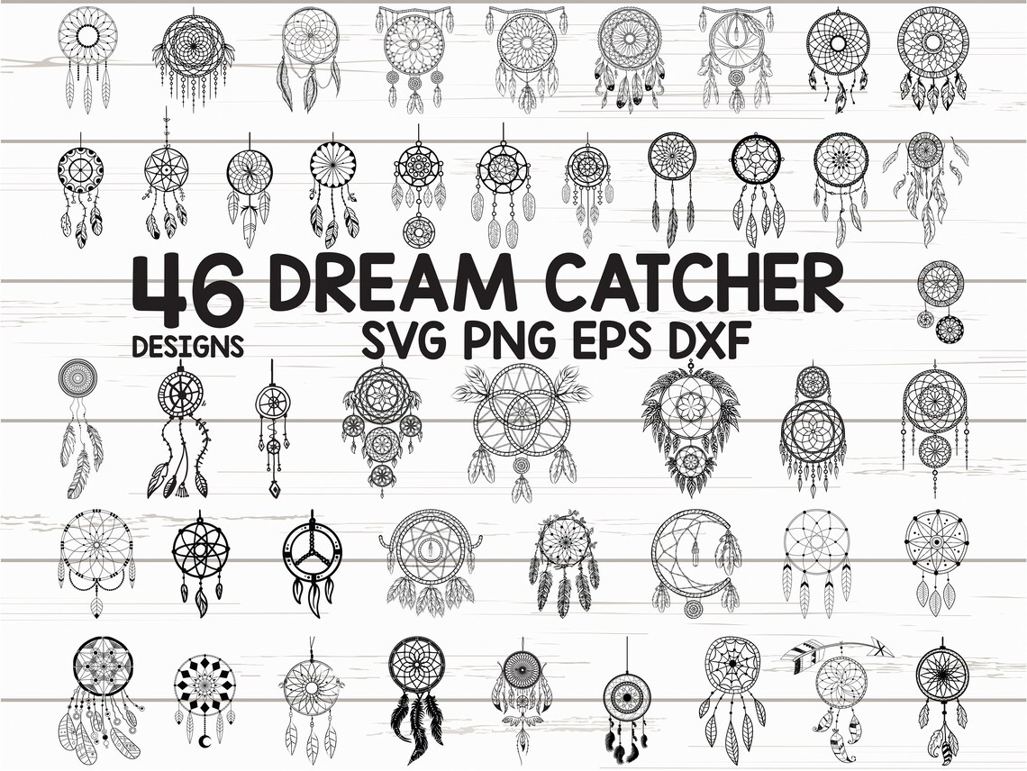 Dream Catcher Svg/ Monogram/ Eps/ Dxf/ Png/ Silhouette/ Cut - Etsy