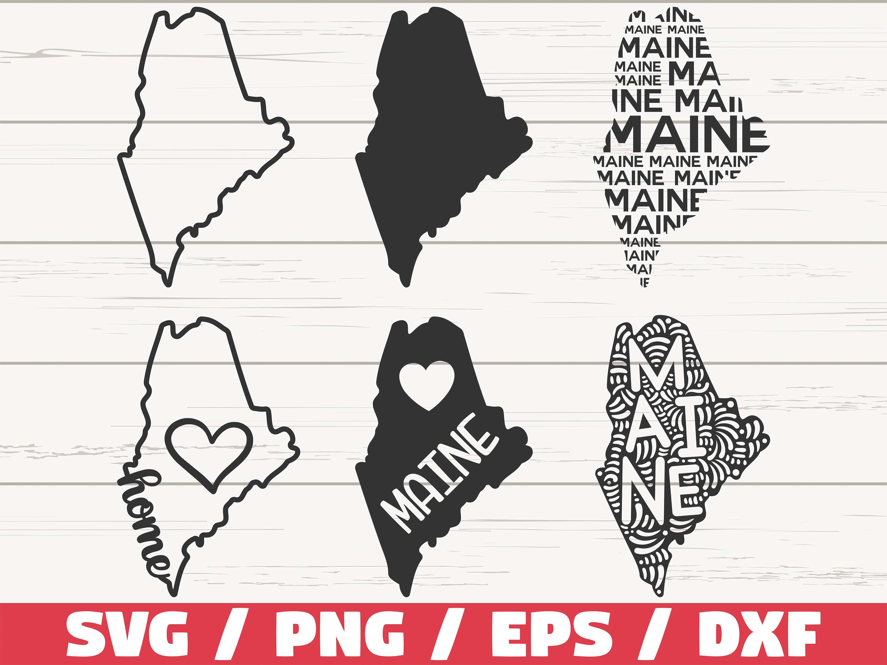 Maine State SVG / Cut File / Cricut / Clip art / Commercial | Etsy