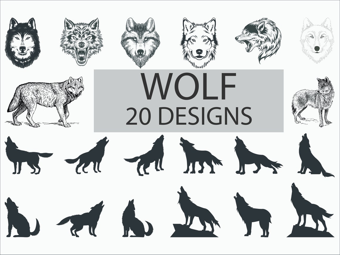 Wolf Svg / Wolf Face Svg / Wolves Svg / Howling Wolf Svg / - Etsy Canada