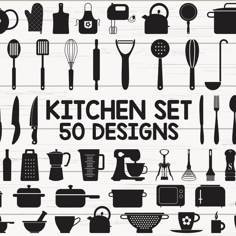 Kitchen Utensils Svg - Etsy