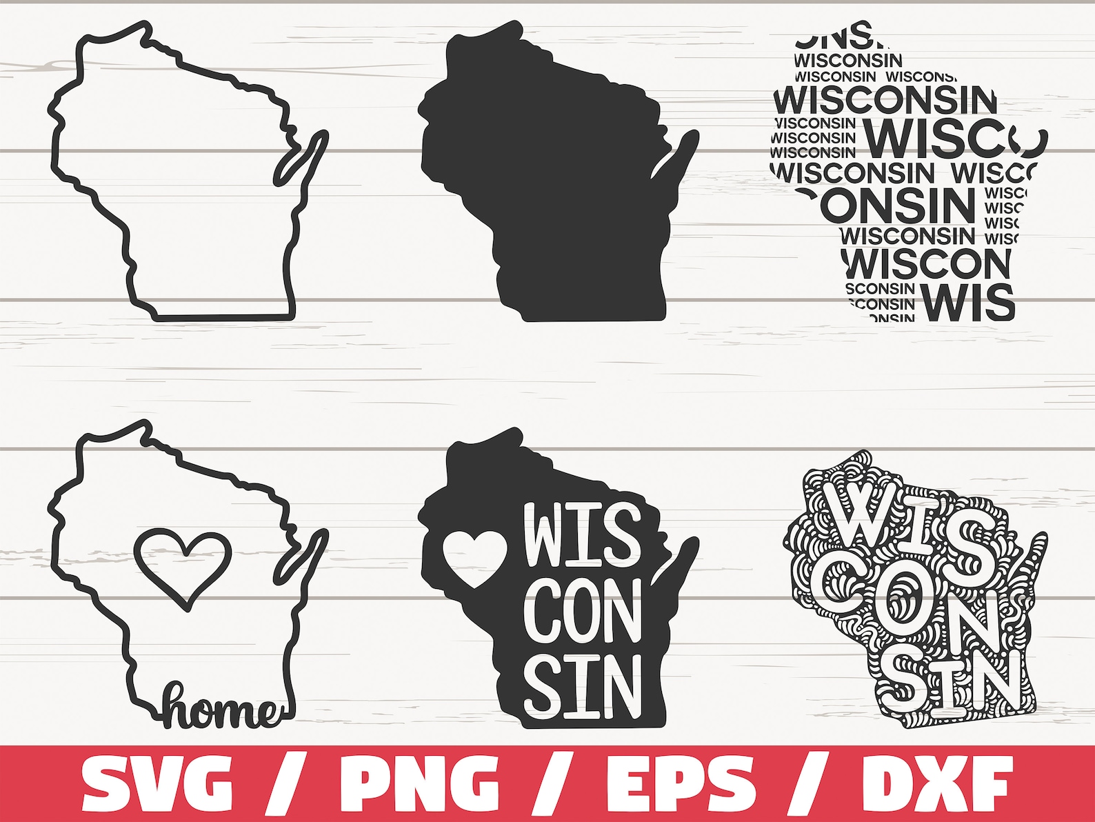 Wisconsin State SVG / Cut File / Cricut / Clip Art / Commercial Use ...
