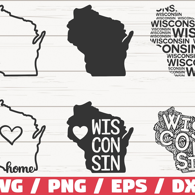 Wisconsin Svg - Etsy