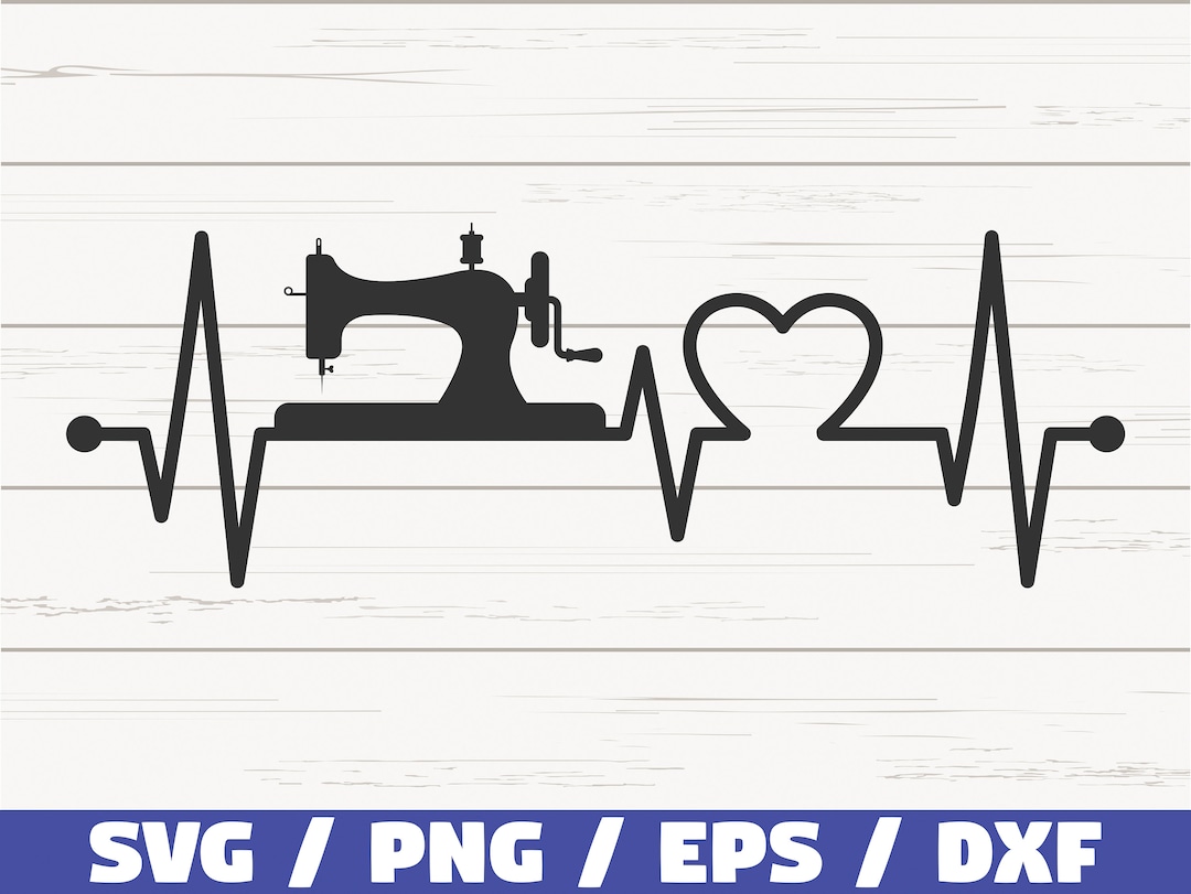 Sewing Heartbeat SVG / Sewing Machine SVG / Cut File / Cricut / Love ...