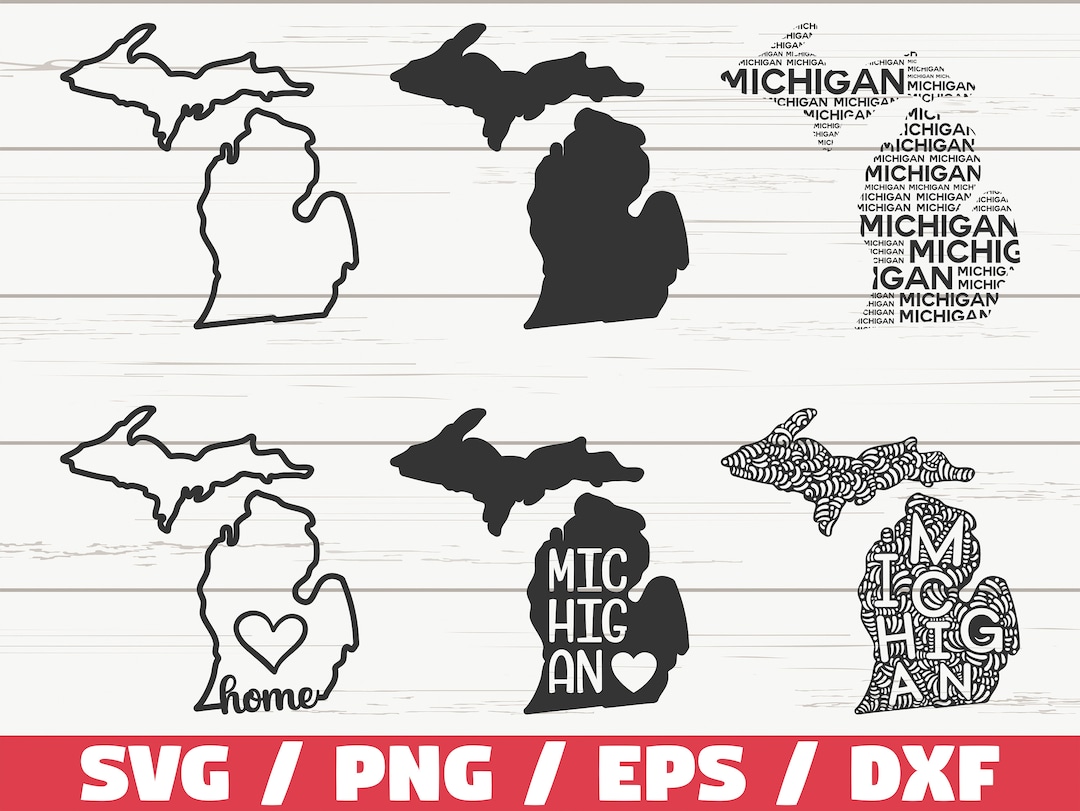 Michigan State SVG / Cut File / Cricut / Clip Art / Commercial Use ...