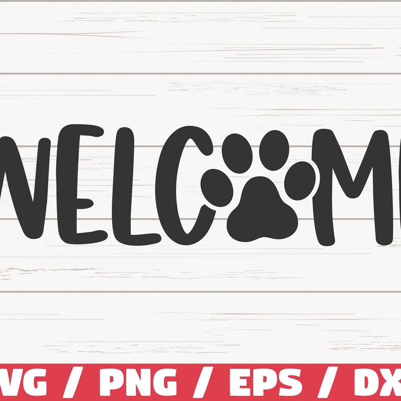 Paw Welcome Svg - Etsy