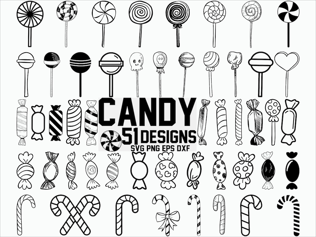 Candy SVG/ Sweet Svg/ Sweet Treats Svg/ Candy Floss Svg/ Lollipop Svg ...