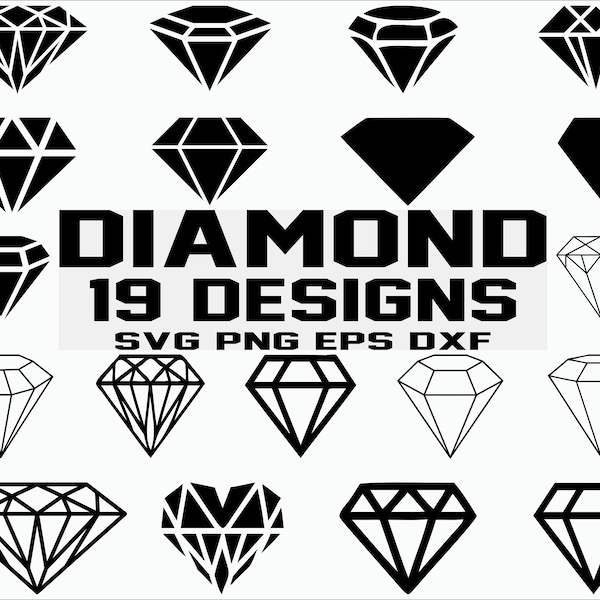 Diamond Svg - Etsy