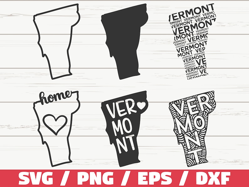Vermont State SVG / Cut File / Cricut / Clip Art / Commercial Use ...
