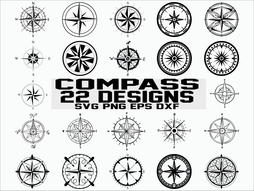 Compass Svg/ Nautical Compass Svg/ Wine Direction/ Direction Svg ...