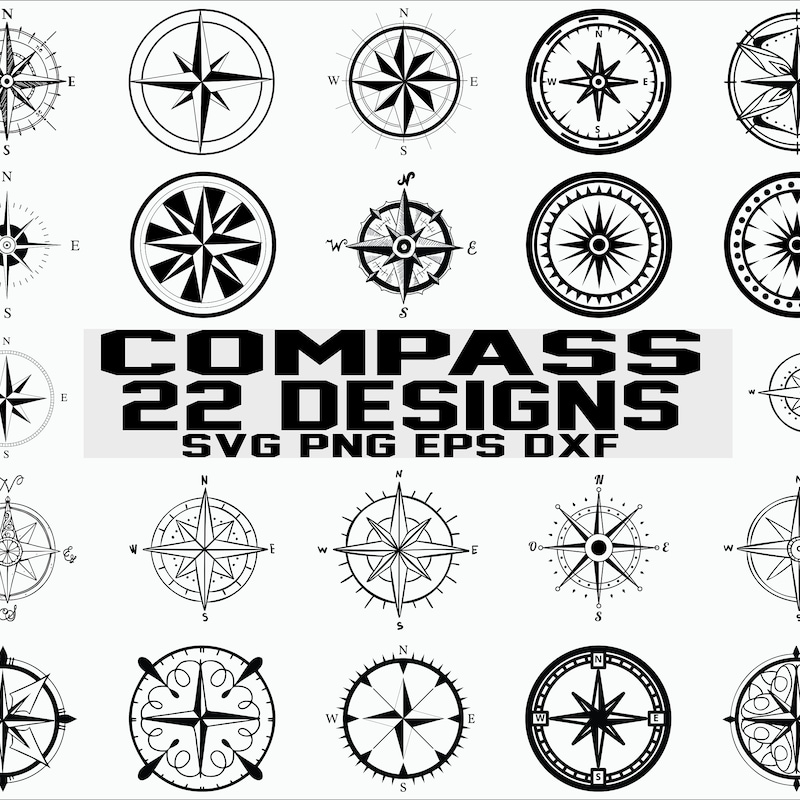 Compass Svg - Etsy