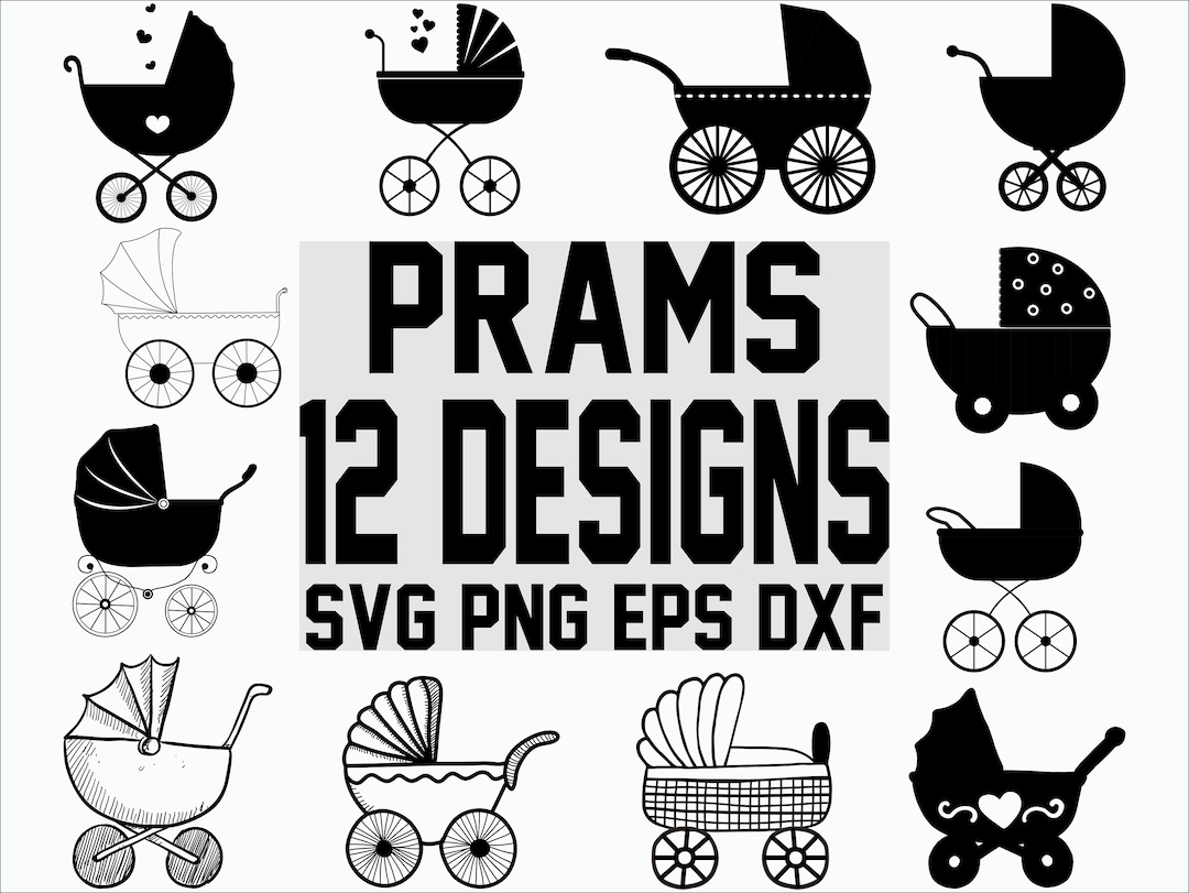 Pram Svg/ Baby Shower Svg/ Stroller Svg/ Baby Svg/ Pram Svg/ Motherhood ...