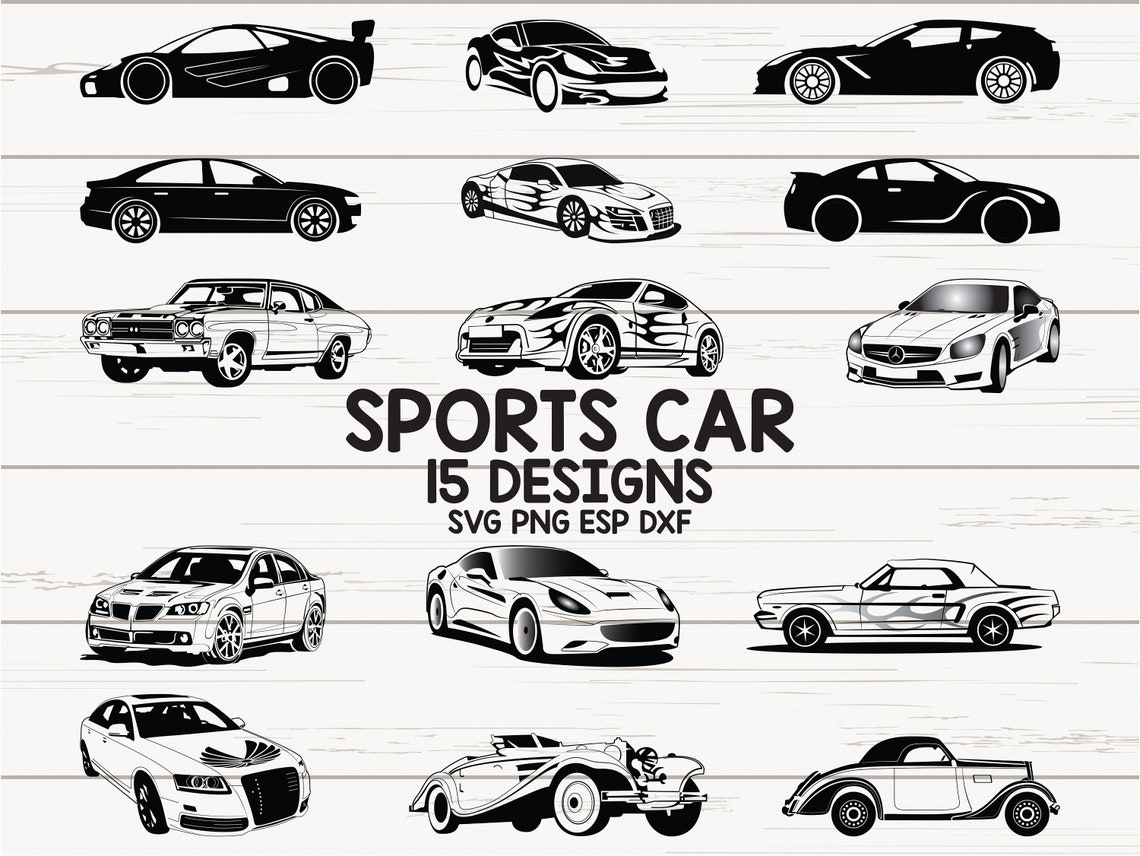 Sports car svg / Super Car svg /Racing Car svg / silhouette / | Etsy