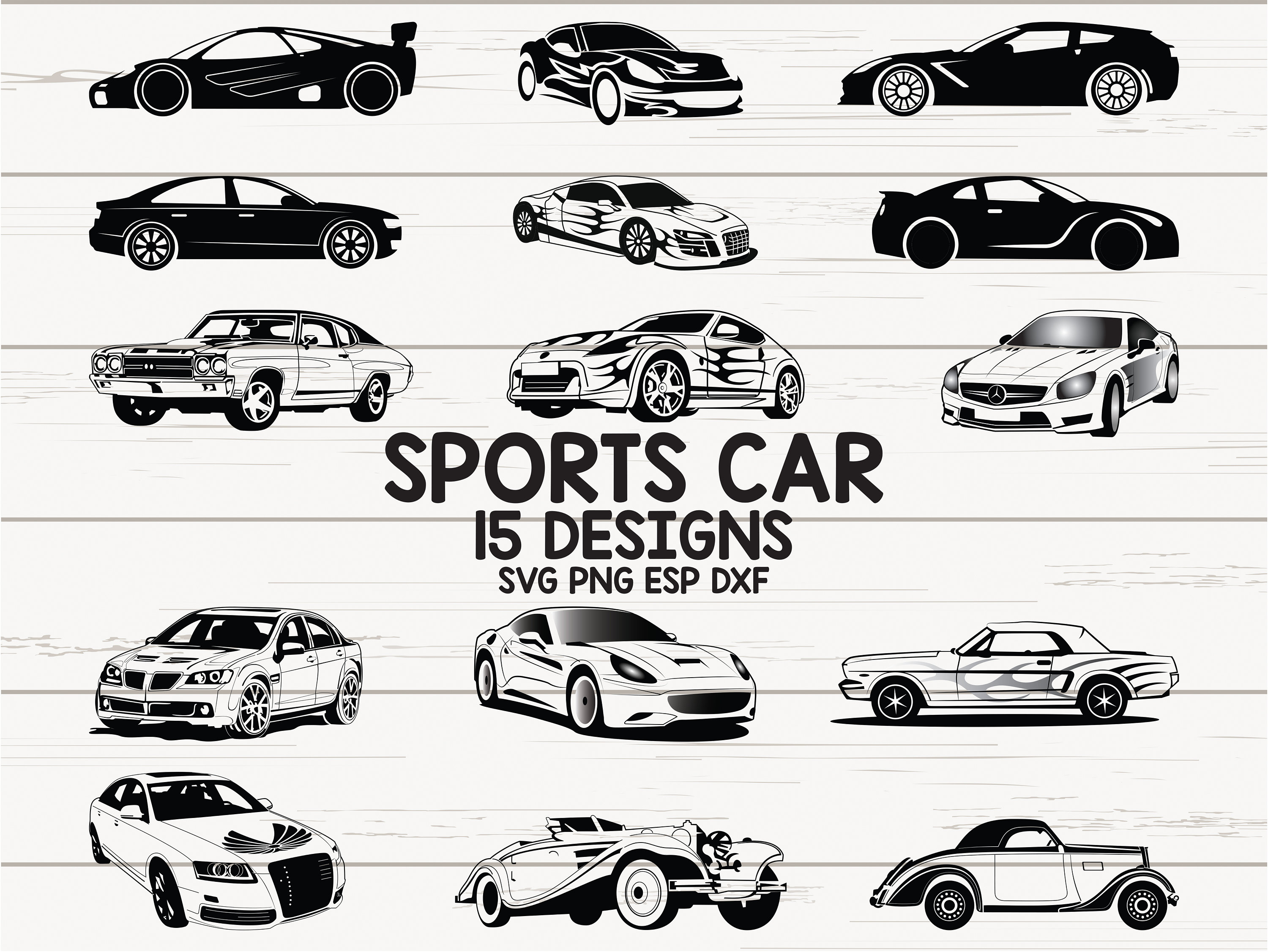 Sports Car Svg / Super Car Svg /racing Car Svg / Silhouette / - Etsy UK