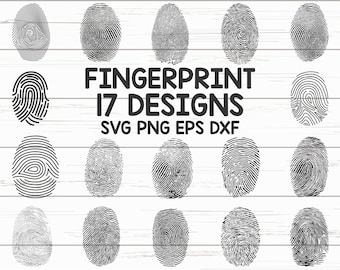 47 Fingerprint SVG Files/ Thumbprint Svg/ Thumb Print Svg/ Biometric ...