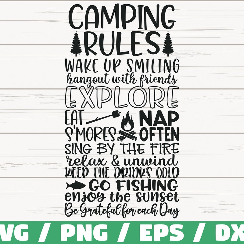 Camping Rules - Etsy