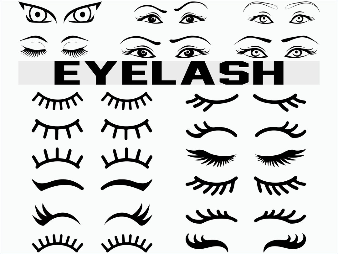 Eyelash Svg/ Eye Svg/ Fashion Svg/ Women Eye Svg/ Lashes Svg File ...