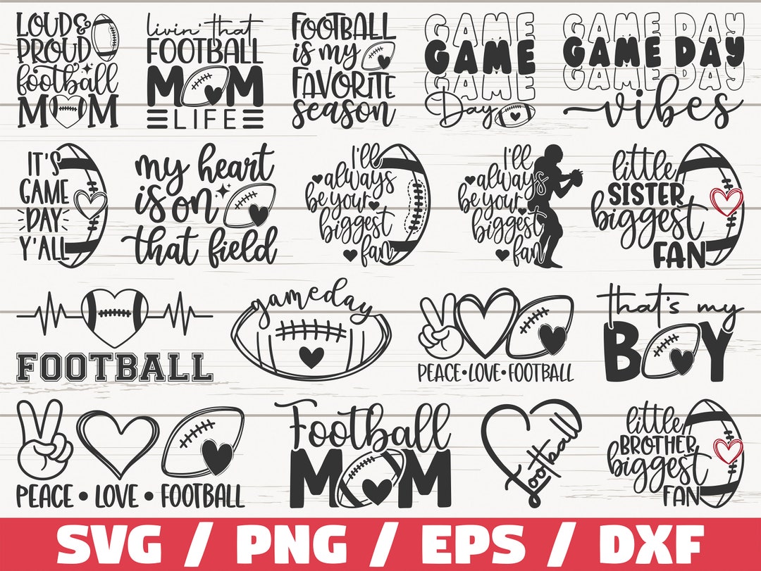 Football SVG Bundle / Funny Football SVG / Cut File / Cricut / Clip Art ...